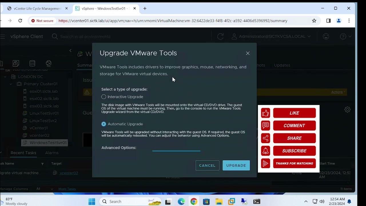 04 Updating VM Hardware Version VM Tool - YouTube