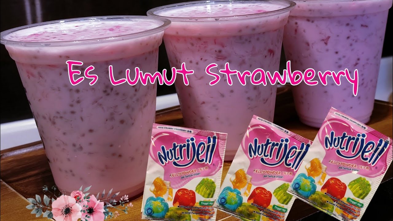 Es Lumut Strawberry Chea Seeds - YouTube