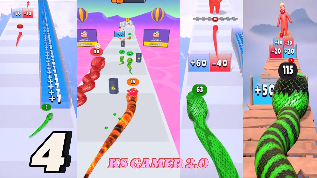 Snake Run Race (part 4) 100% Win🪱🐍snakegameplay Snake calas #gameplay ...