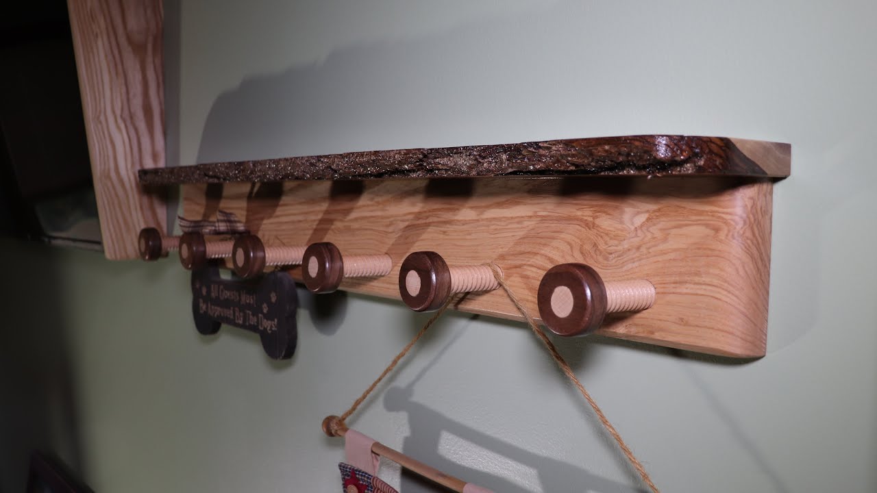 Building An Industrial Rustic Robe Rack - YouTube