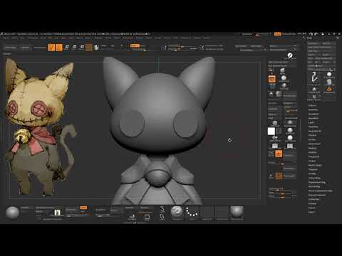 PART 1 - Sculpting a Stylized Ragdoll Cat Character #ZBrush - YouTube