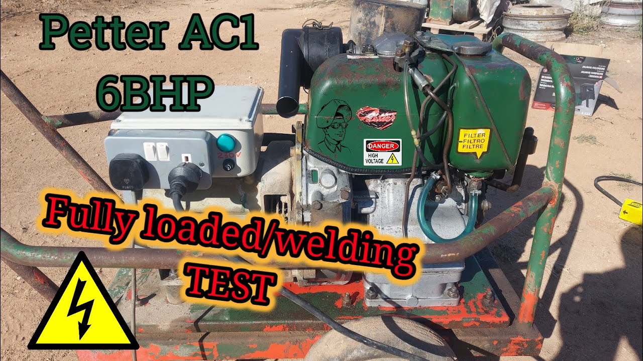 Lister - Petter AC1 - 4KVA Gen Load test - YouTube