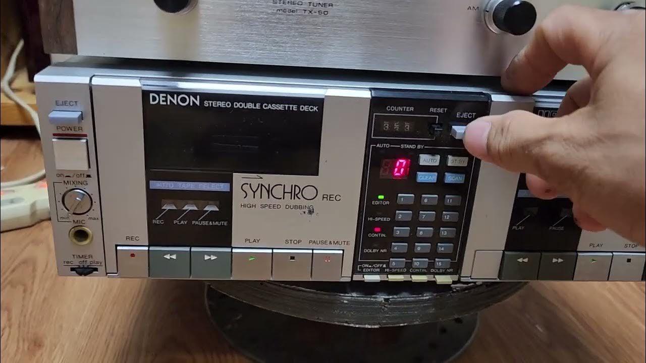 DECK DENON DR-8 TẶNG RADIO PIONEER - YouTube
