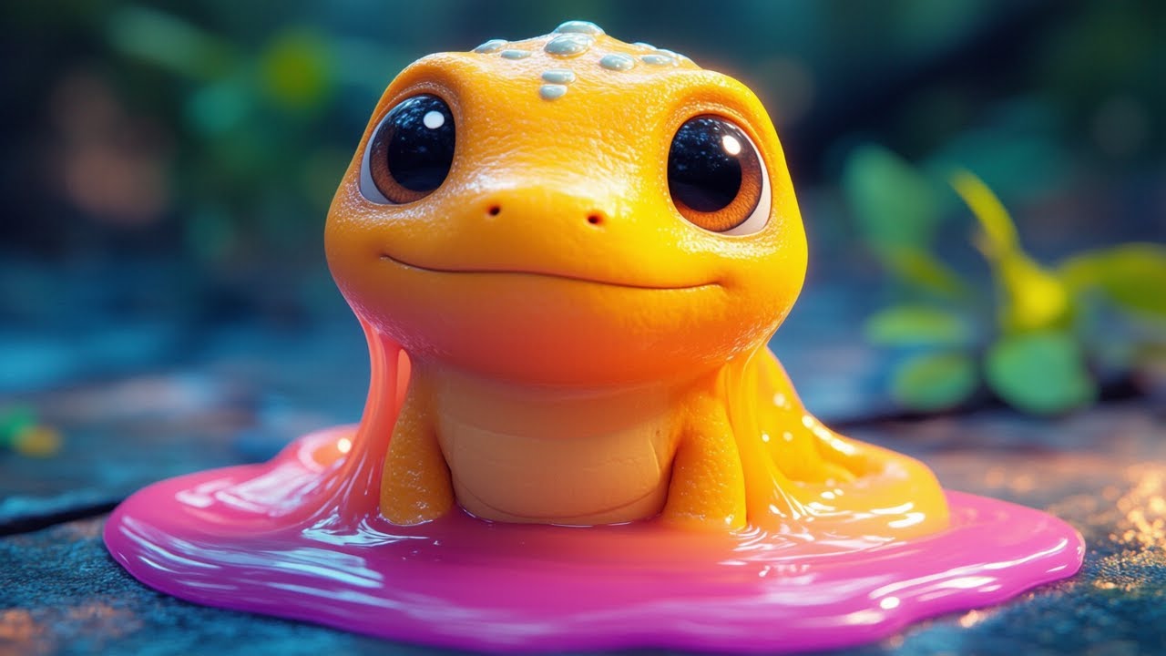 🦕 Cute Baby Slime Dino! Fun 3D An - YouTube