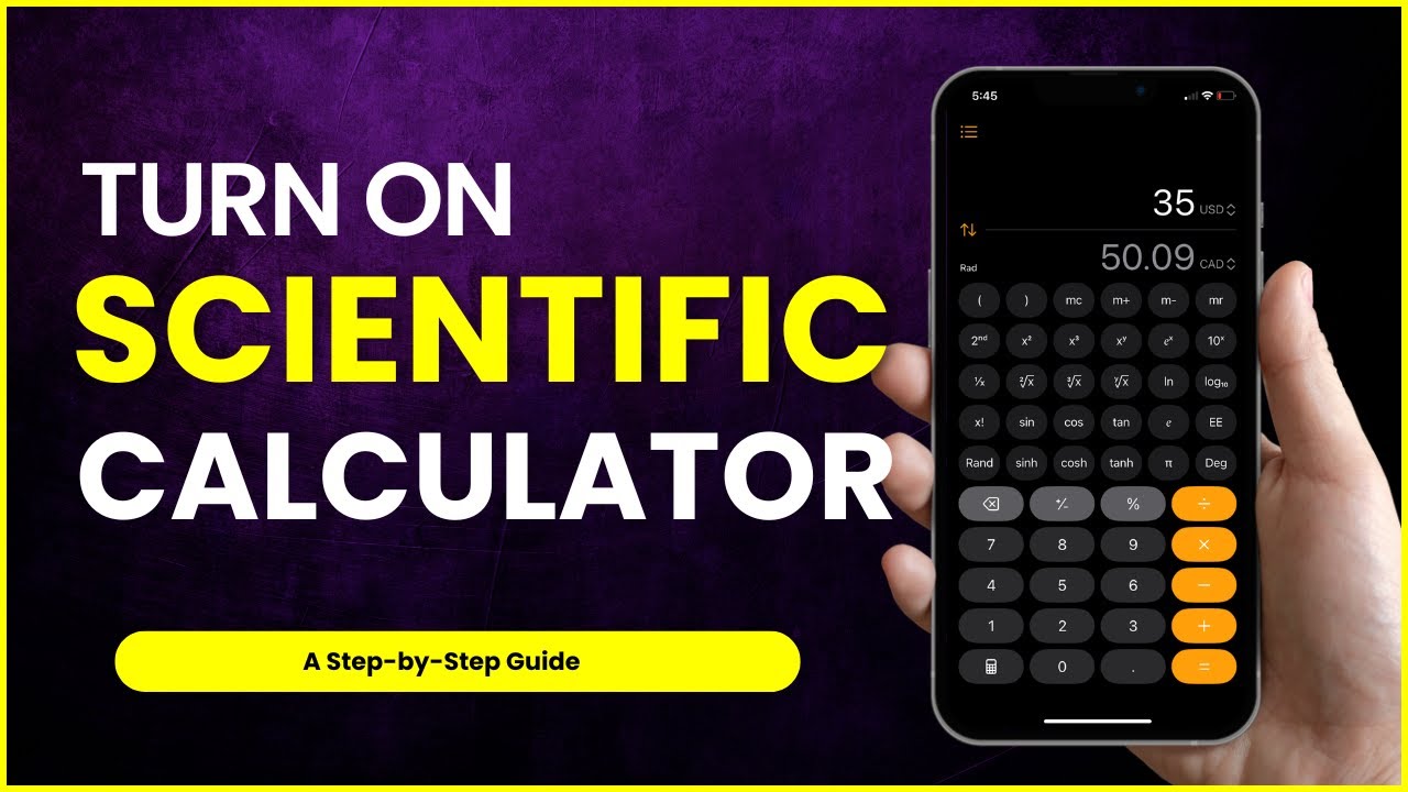 How to Turn on Scientific Calculator iPhone - YouTube