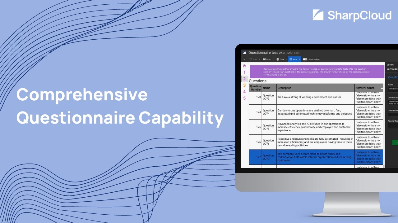 Comprehensive Questionnaire Capability - YouTube