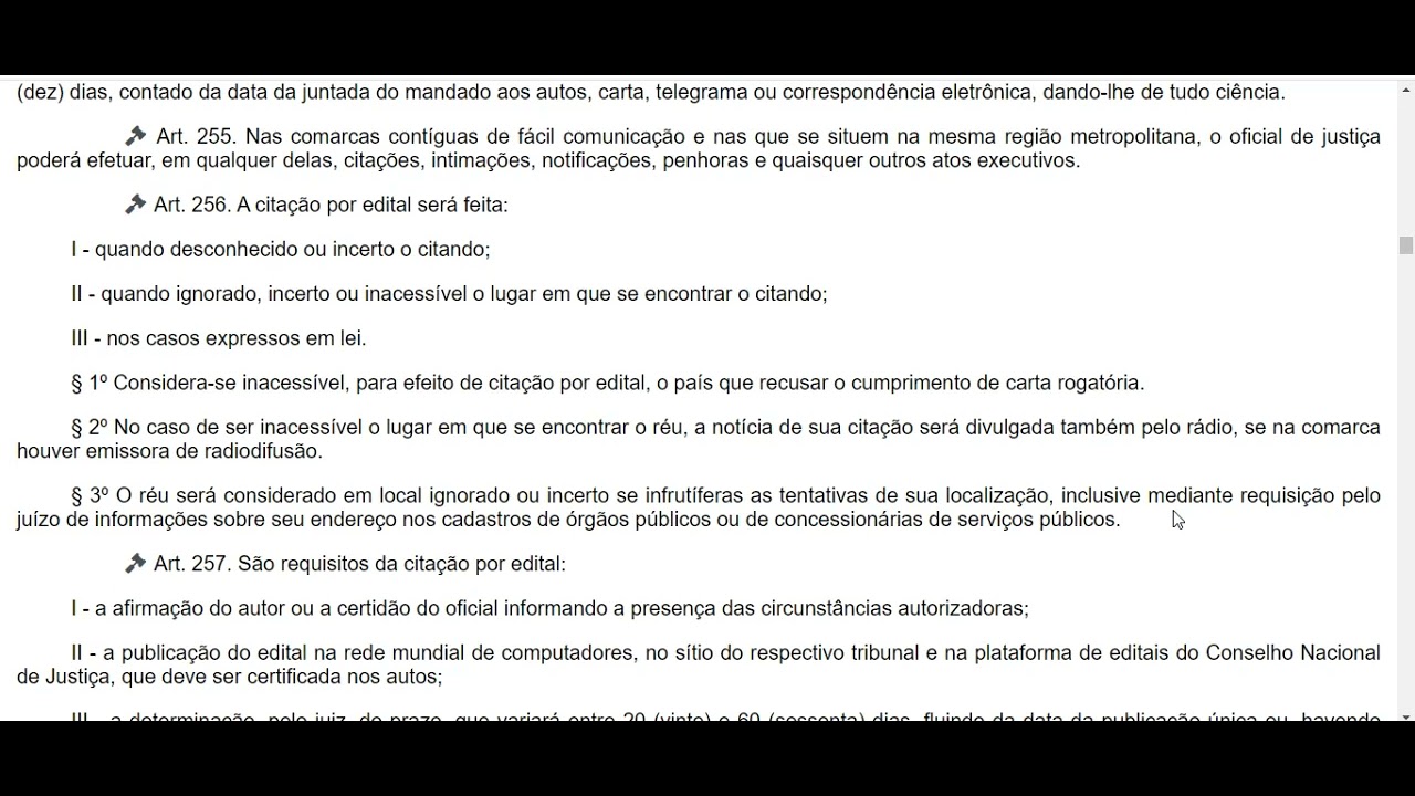 CPC- ARTIGO POR ARTIGO - Art. 252- Art. 257 - YouTube