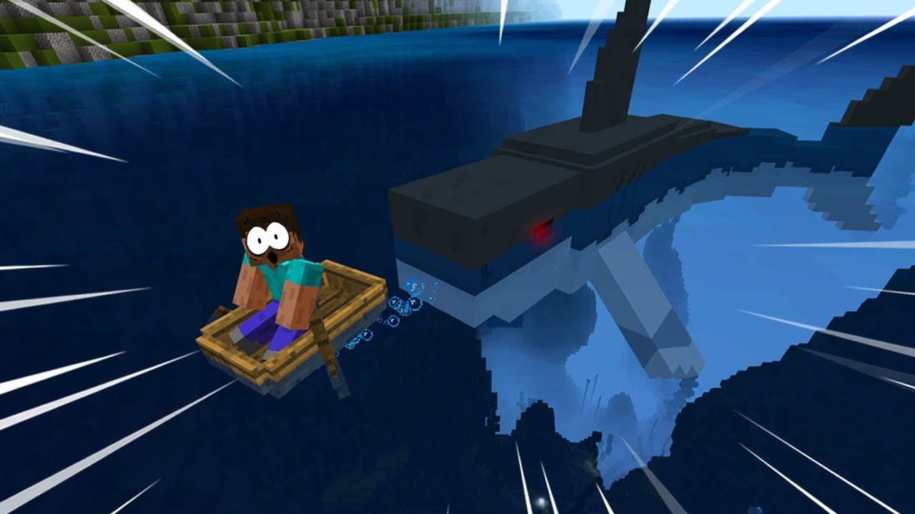 ATTACKED BY A GIANT SEA MONSTER IN MINECRAFT?! - YouTube
