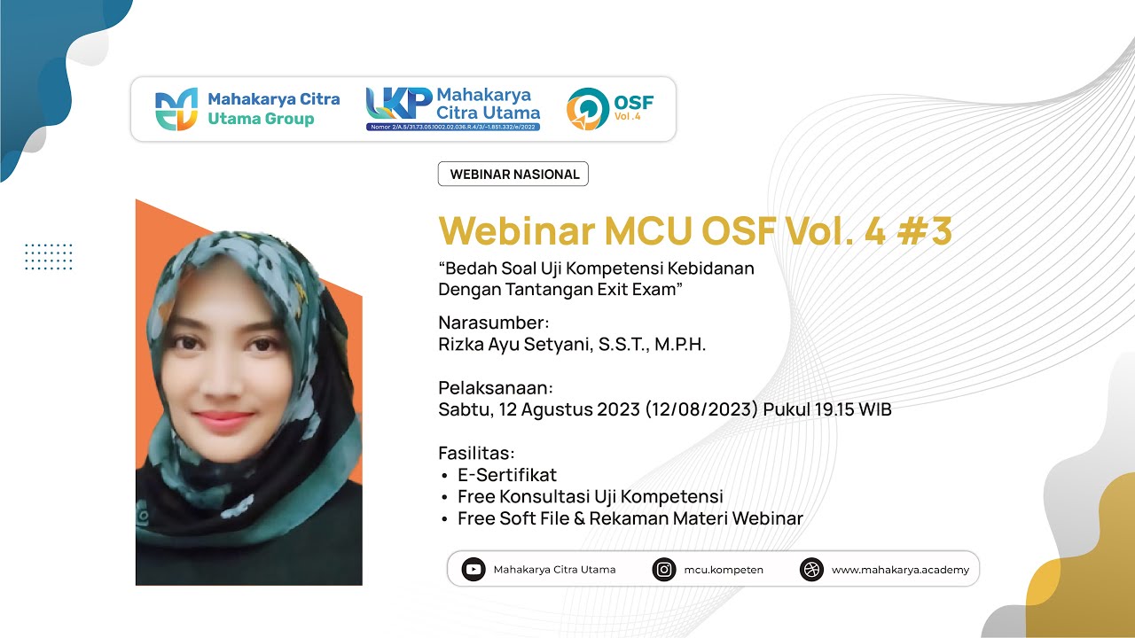 MCU OSF Bidan Vol. 4#3 - Bedah Soal UKOM Kebidanan Dengan Tantangan Exit Exam (12/08/2023) - YouTube