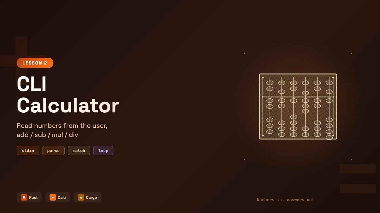CLI Calculator - Reading User Input in Rust | Rust by Examples (Lesson ...