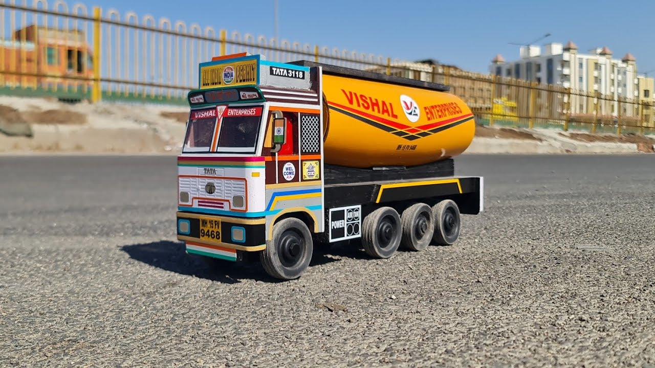 Truck Toys | Bs4 Tata 3118 | How To Make Wooden Bulker Truck Miniature ...