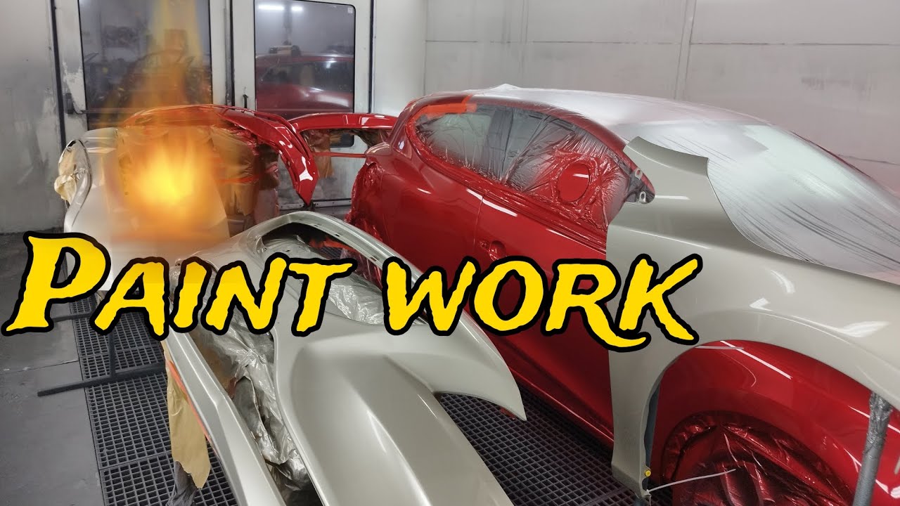 Amazing red color Glasurit base SATA HVLP 5000 Finish by R-M Покраска ...