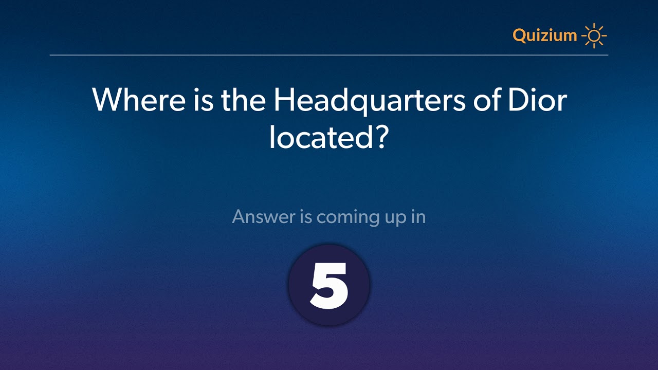 Where is the Headquarters of Dior located? Dior Quiz - YouTube