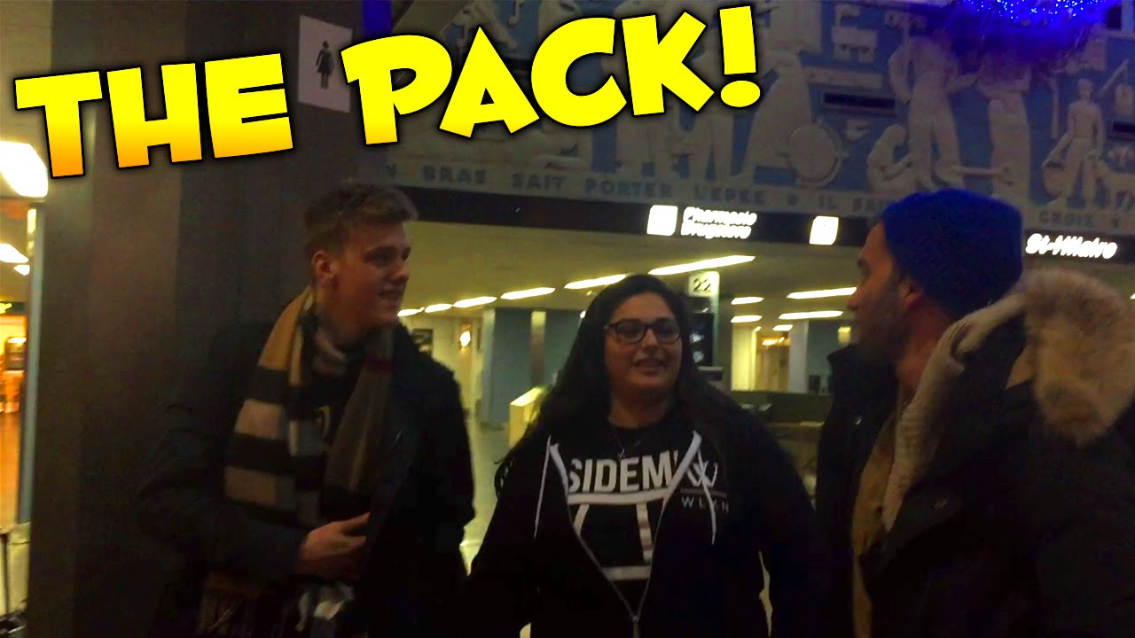 The Pack Meets Fans At The Train Station! - YouTube