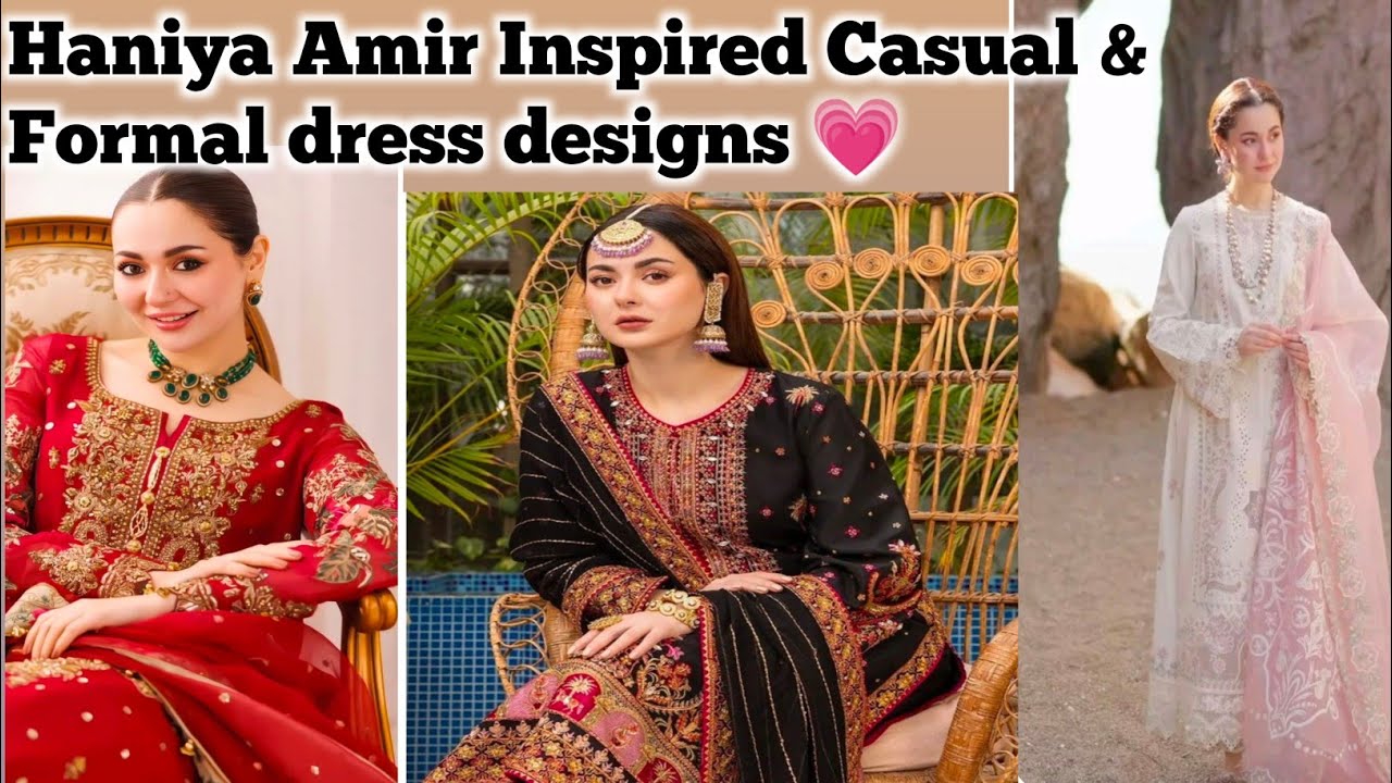Haniya Amir Inspired formal Casual Dress Design|Complete outfit by ...