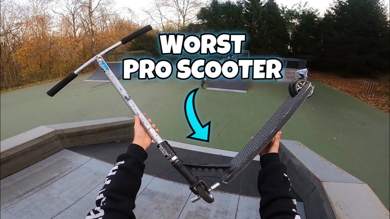 RIDING WORST PRO SCOOTER EVER! - YouTube