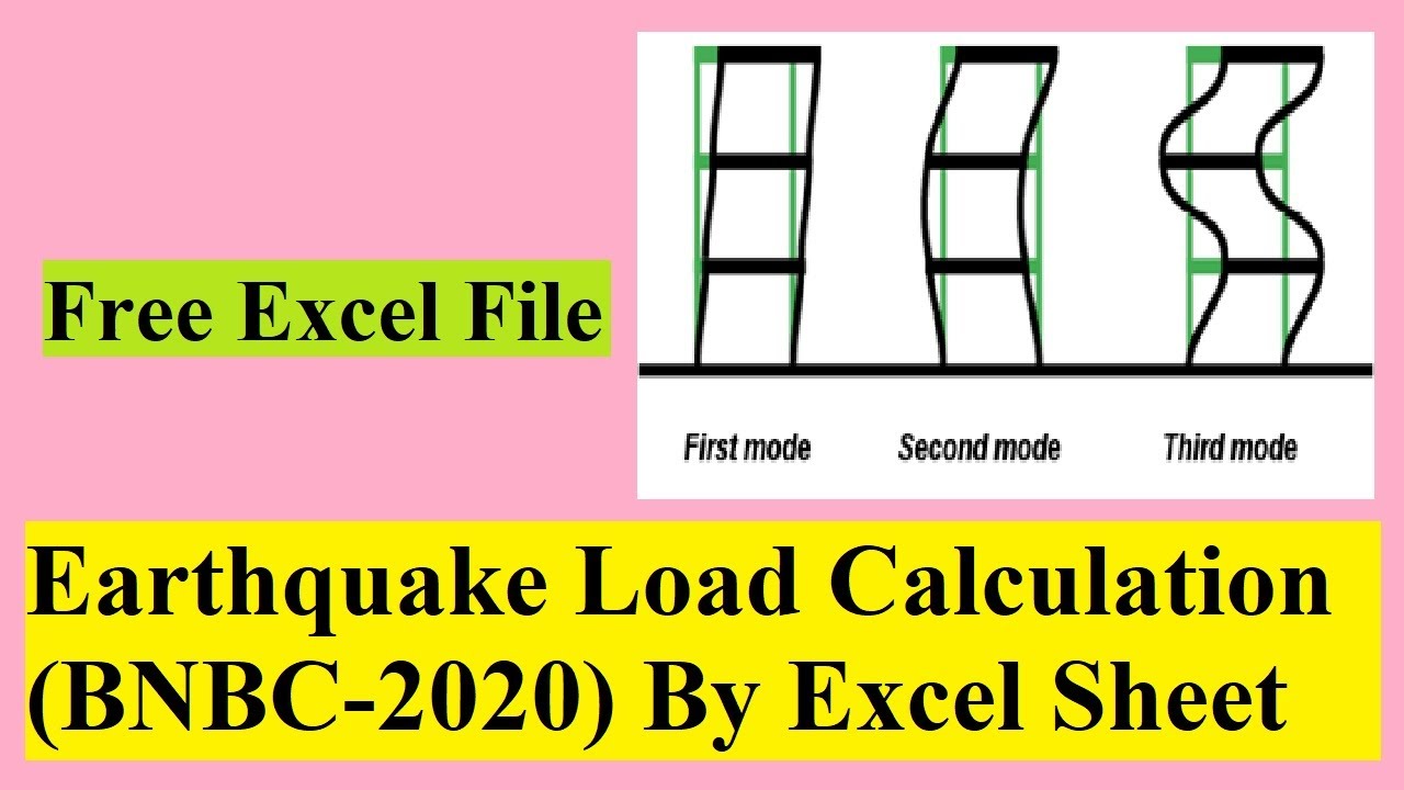 Earthquake Calculation BNBC 2020 By Excel Sheet in Bangla | Input this value Staadpro Or Etabs ...