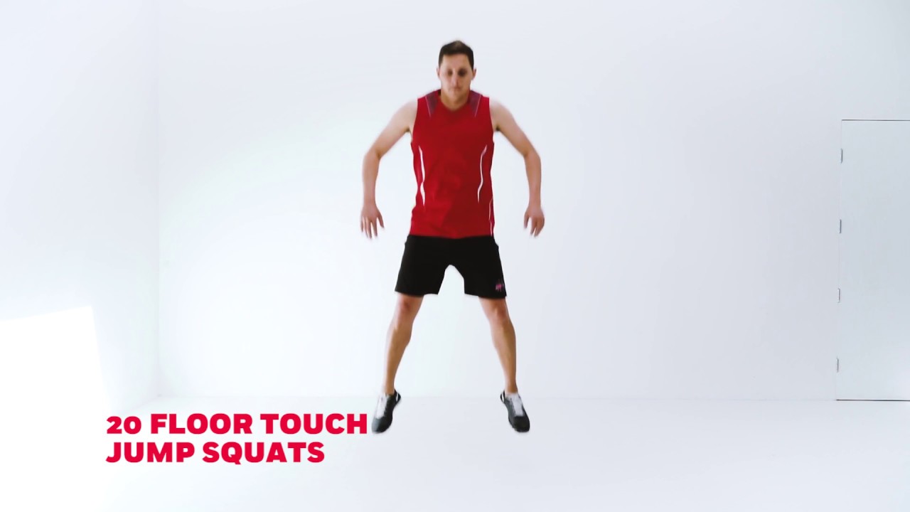 41 20 Floor touch jump squats - YouTube