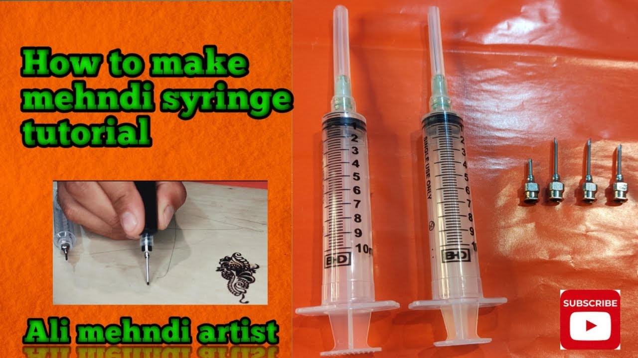 how to make mehndi syringe in easy way #mehndiapplicator #tutorial ...