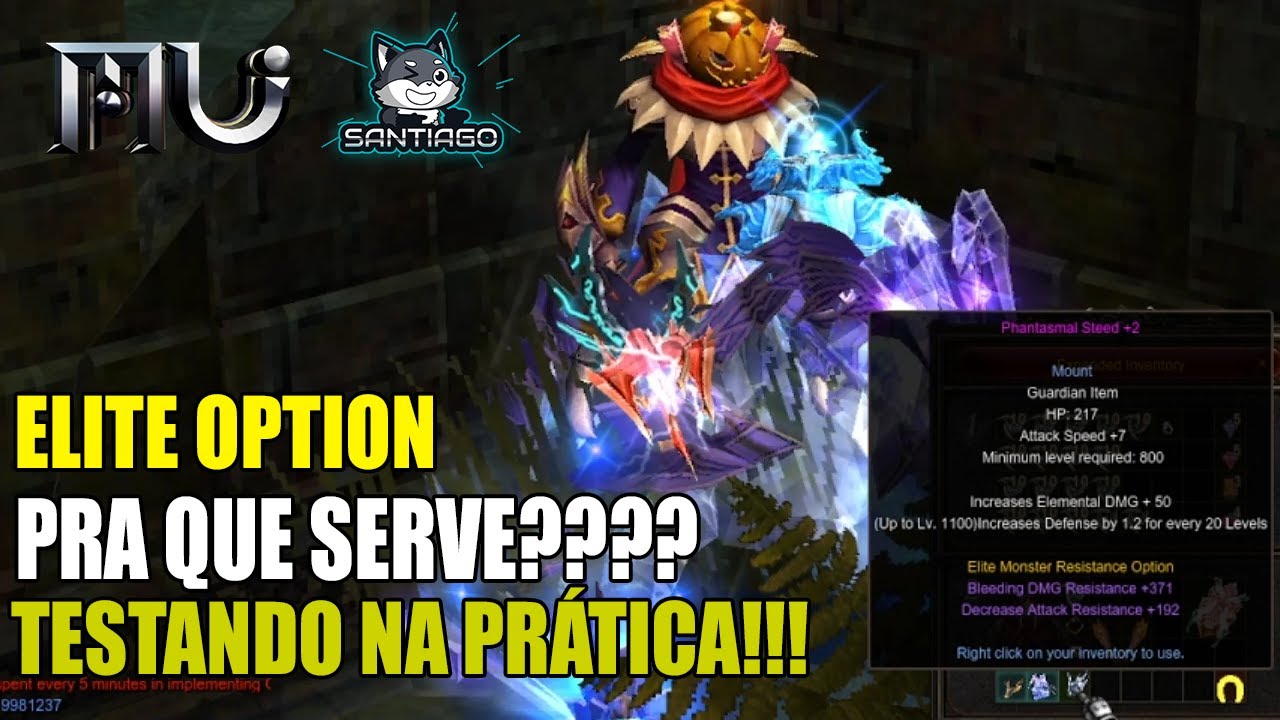 MU ONLINE #124 - OPTION ELITE DO PHANTASMAL E ICE DRAGON, PRA QUE SERVE ...