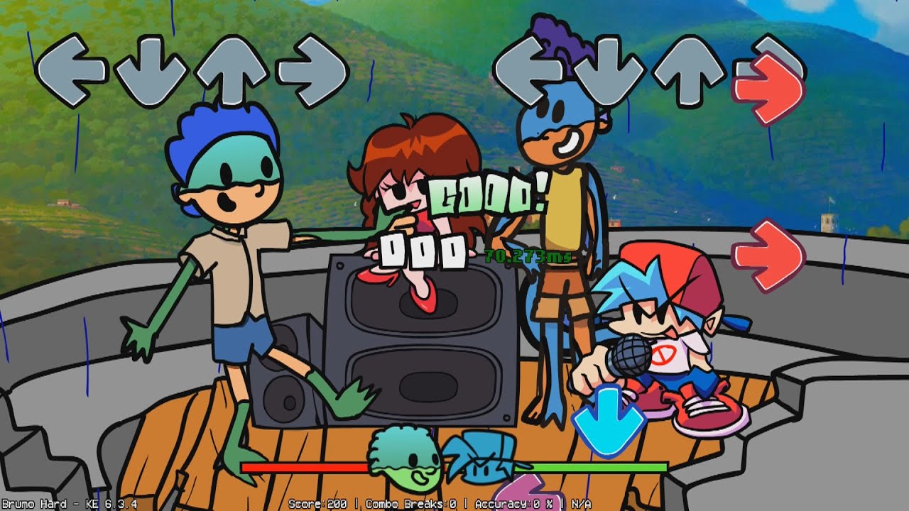 Friday Night Funkin' - Luca vs Boyfriend Bruno Hard Mods - YouTube