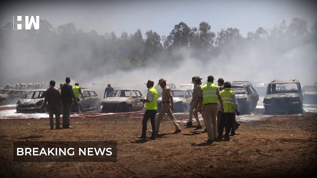 Breaking: Massive fire broke at Aero India 2019 show - YouTube