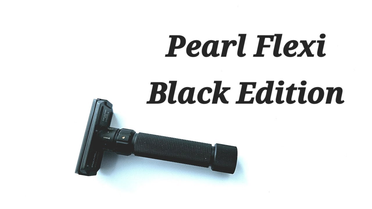 Pearl Flexi Black Edition Adjustable Safety Razor. Lothur Samber Soap ...