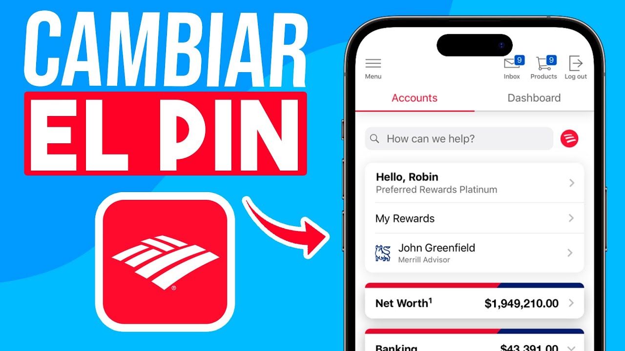 Como CAMBIAR el PIN de mi TARJETA de DEBITO Bank of America (Paso a ...