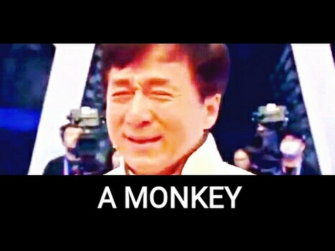 Jackie Chan stunts initiated by a monkey - YouTube