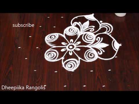 7 dots beautiful rangolis design for beginners //Sankranthi muggulu ...