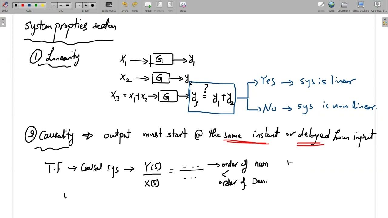 Systems Properties: Linearity , Causalty , Memory & Time Variance | Sheet 4 Part 1 - YouTube
