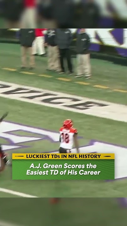 LUCKIEST TOUCHDOWNS in NFL History: AJ Green Scores the easiest TD of his career - YouTube