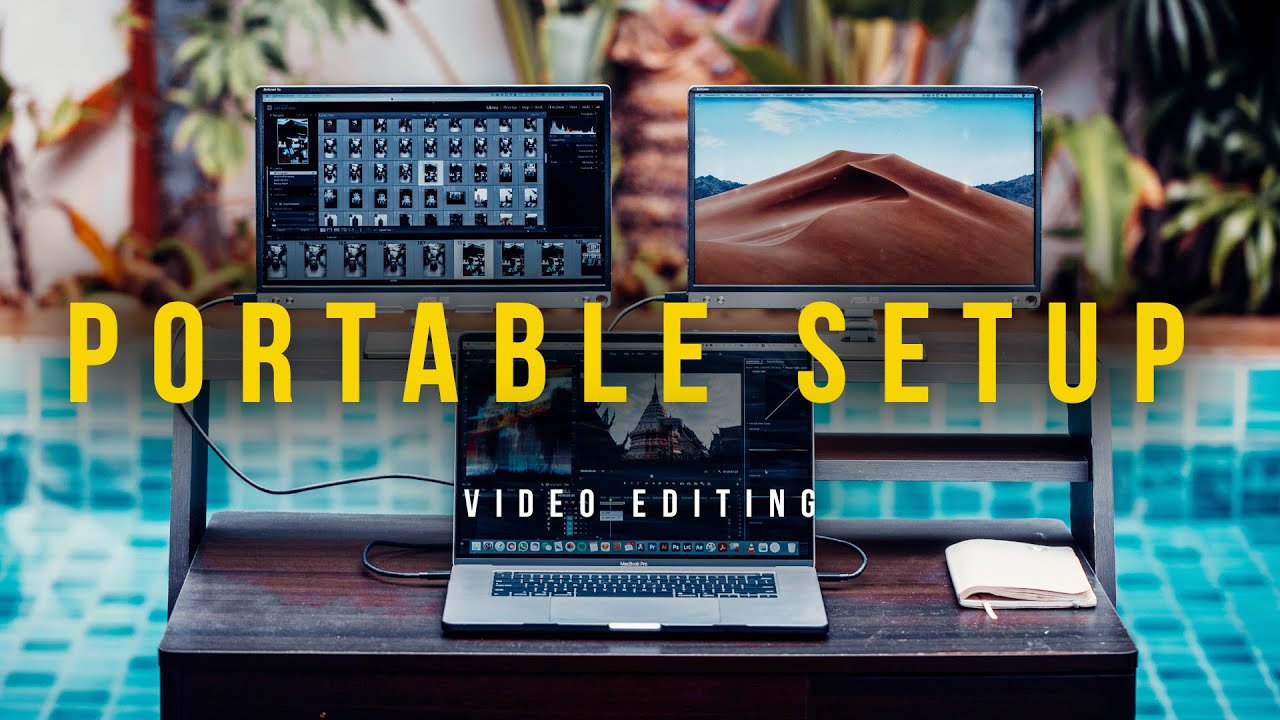 My Video EDITING Setup | PORTABLE Monitors - YouTube