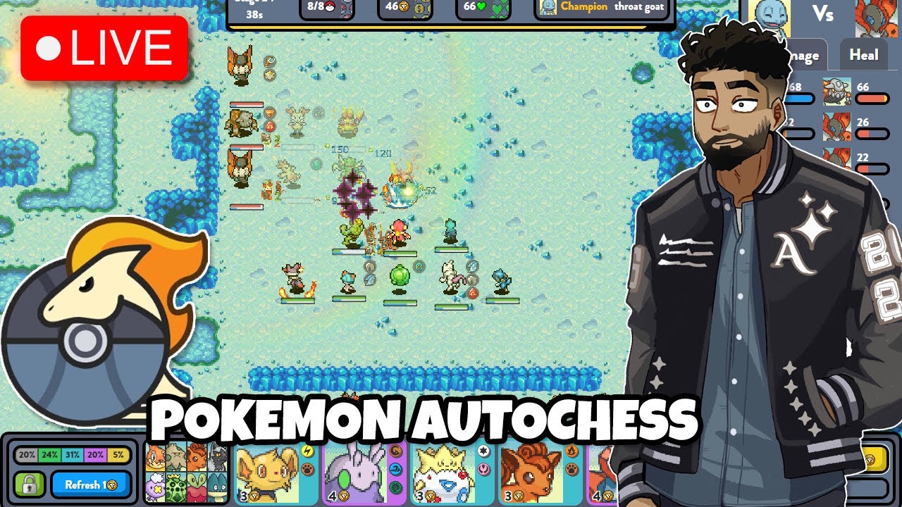 PLAYING POKEMON AUTOCHESS! LEARNING NEW COMPS! LIVE! - YouTube
