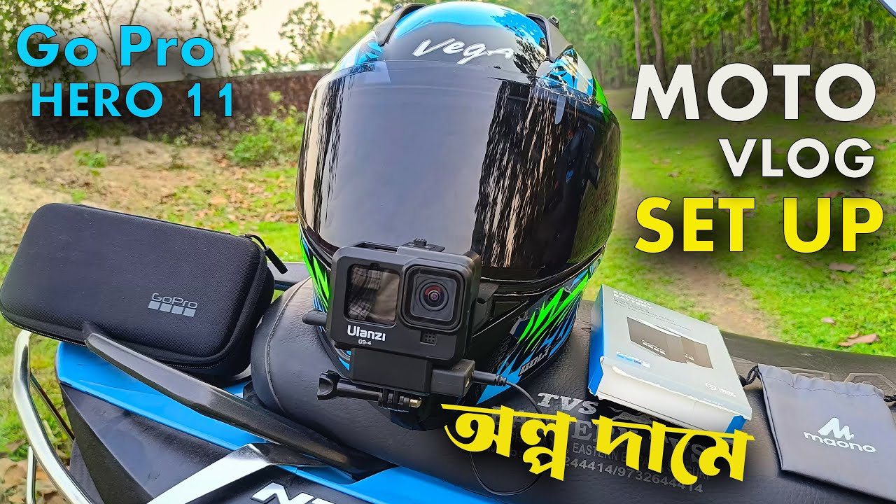 অল্প খরচে Best Moto Vlog Setup with Go pro Hero 11 | Moto Vlogging ...