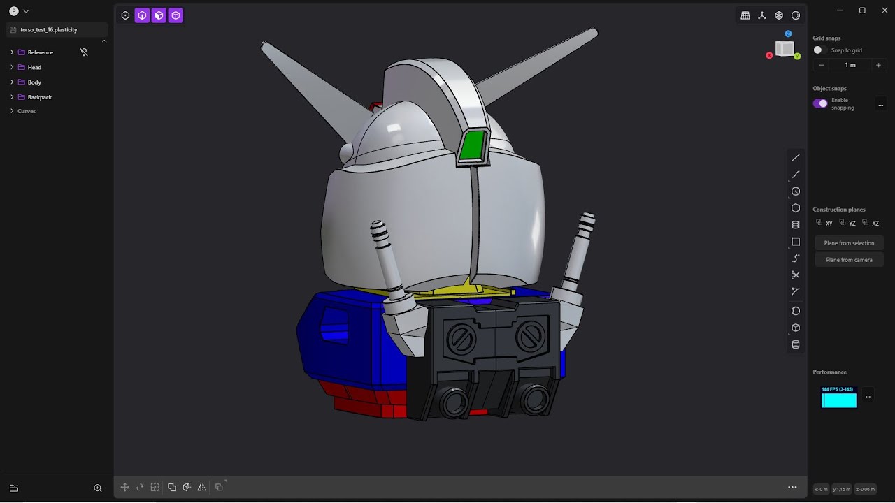 Plasticity-SD Gundam 3D - Backpack modeling #3 - YouTube