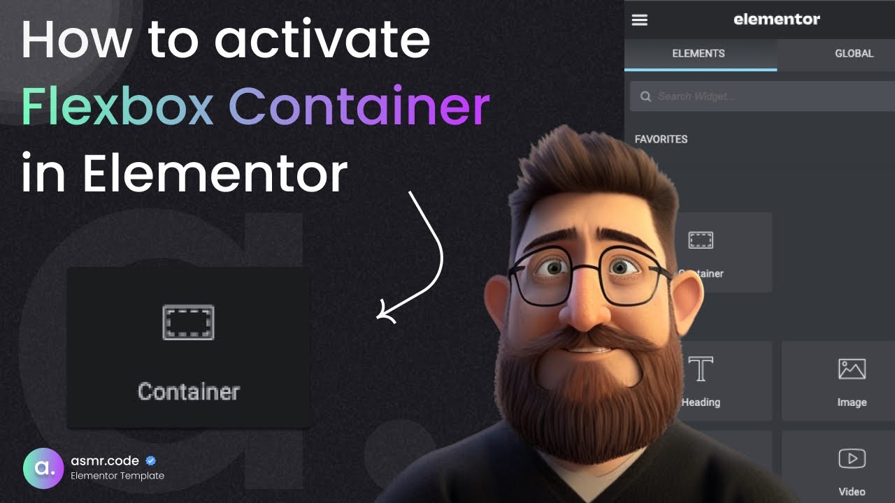 How to activate Flex box Container on Elementor - In 1 minute - YouTube