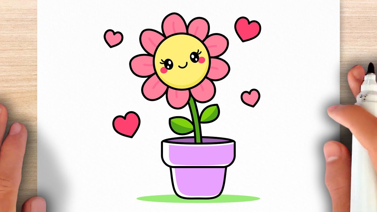 Como Desenhar Uma Flor Simples Fofinha Bem Bonita Passo a Passo - YouTube