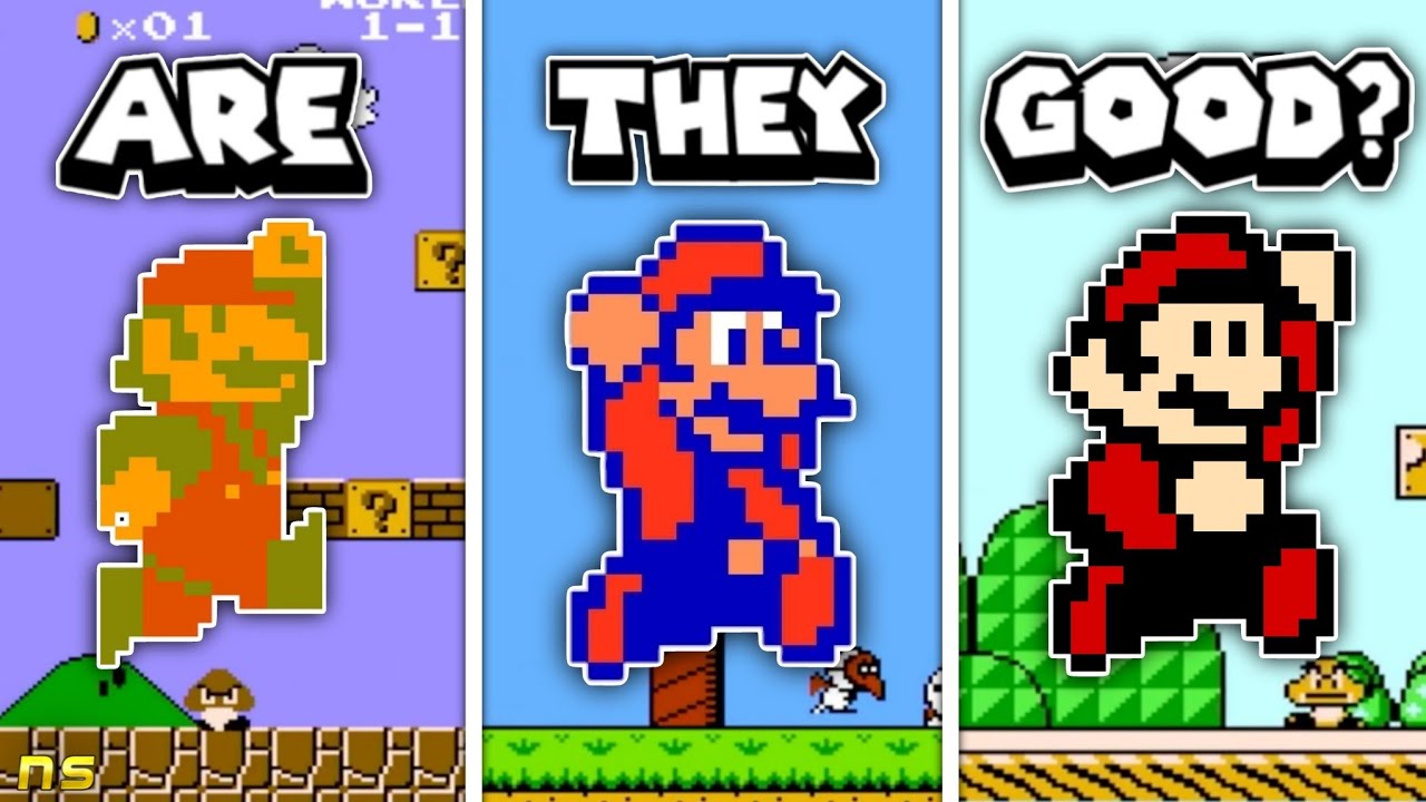 8 Bit Mario Characters
