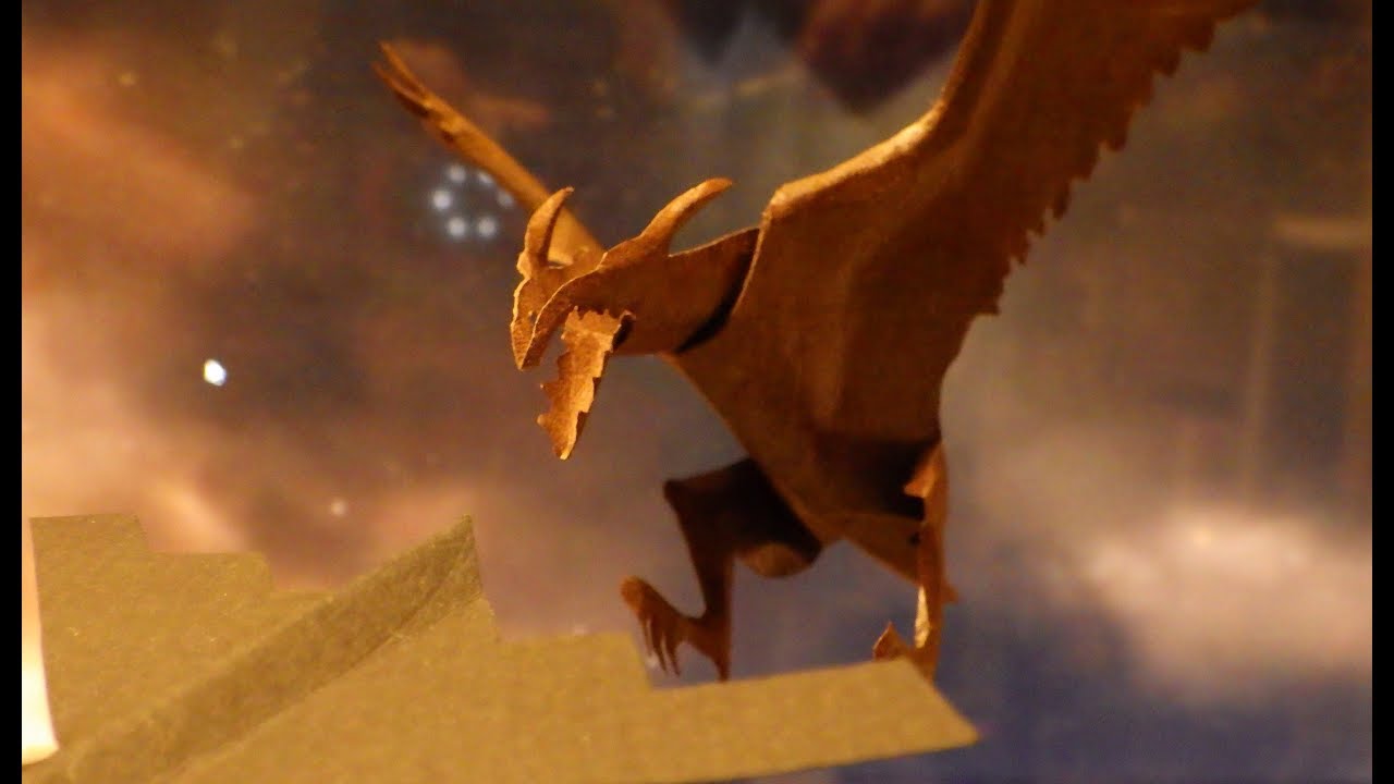 Rodan, Kiriorigami paper art - YouTube