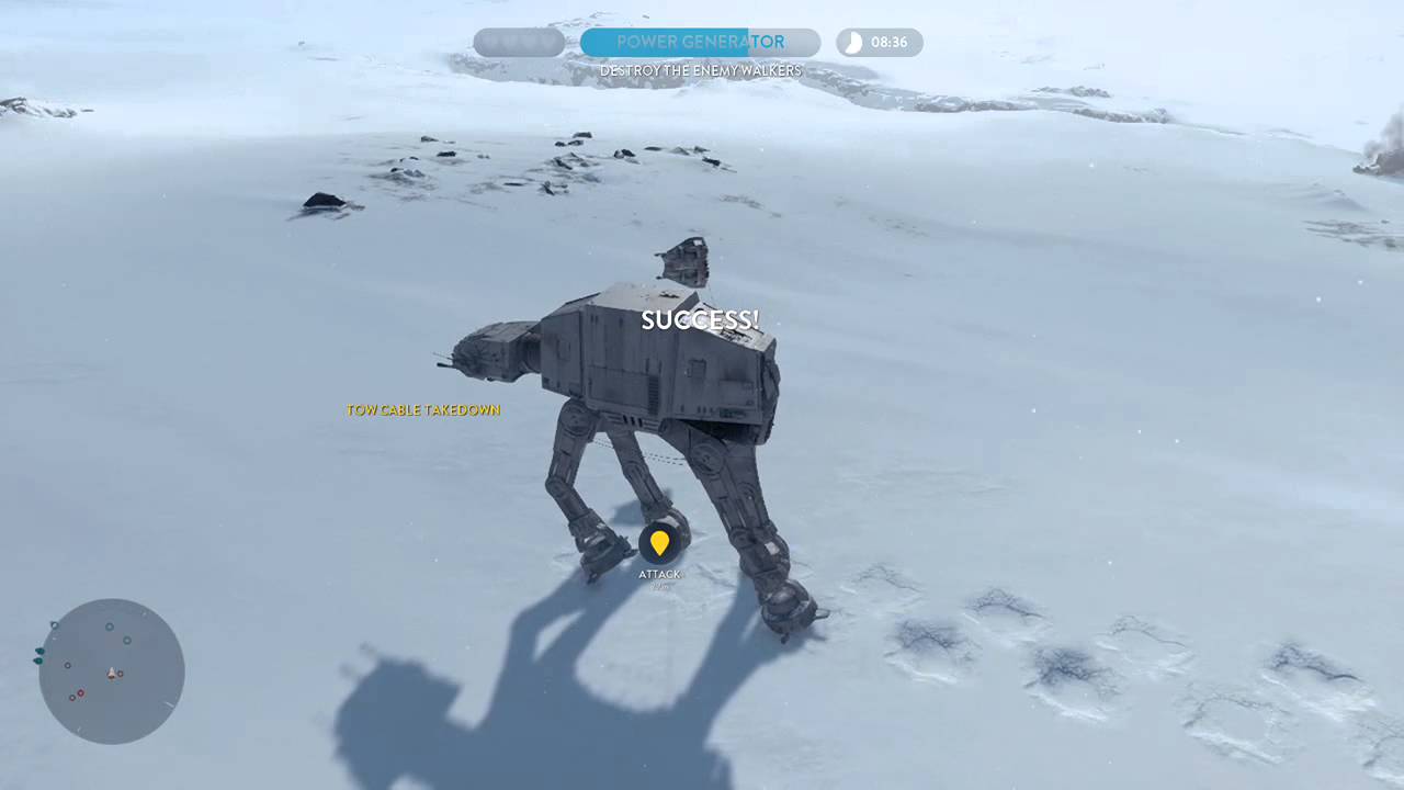 STAR WARS - BATTLEFRONT - Snow speeder tow cabling AT-AT (training ...