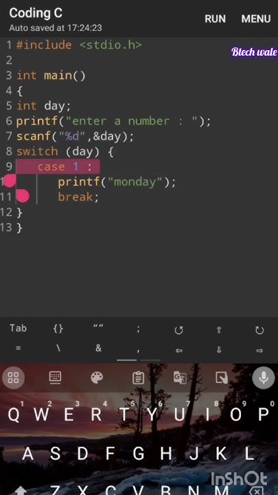 how to use switch statement in c language l switch case statement #coding #clanguage #switchcase ...