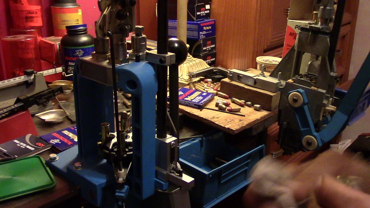Reloading 45LC with the Dillon 550C - YouTube