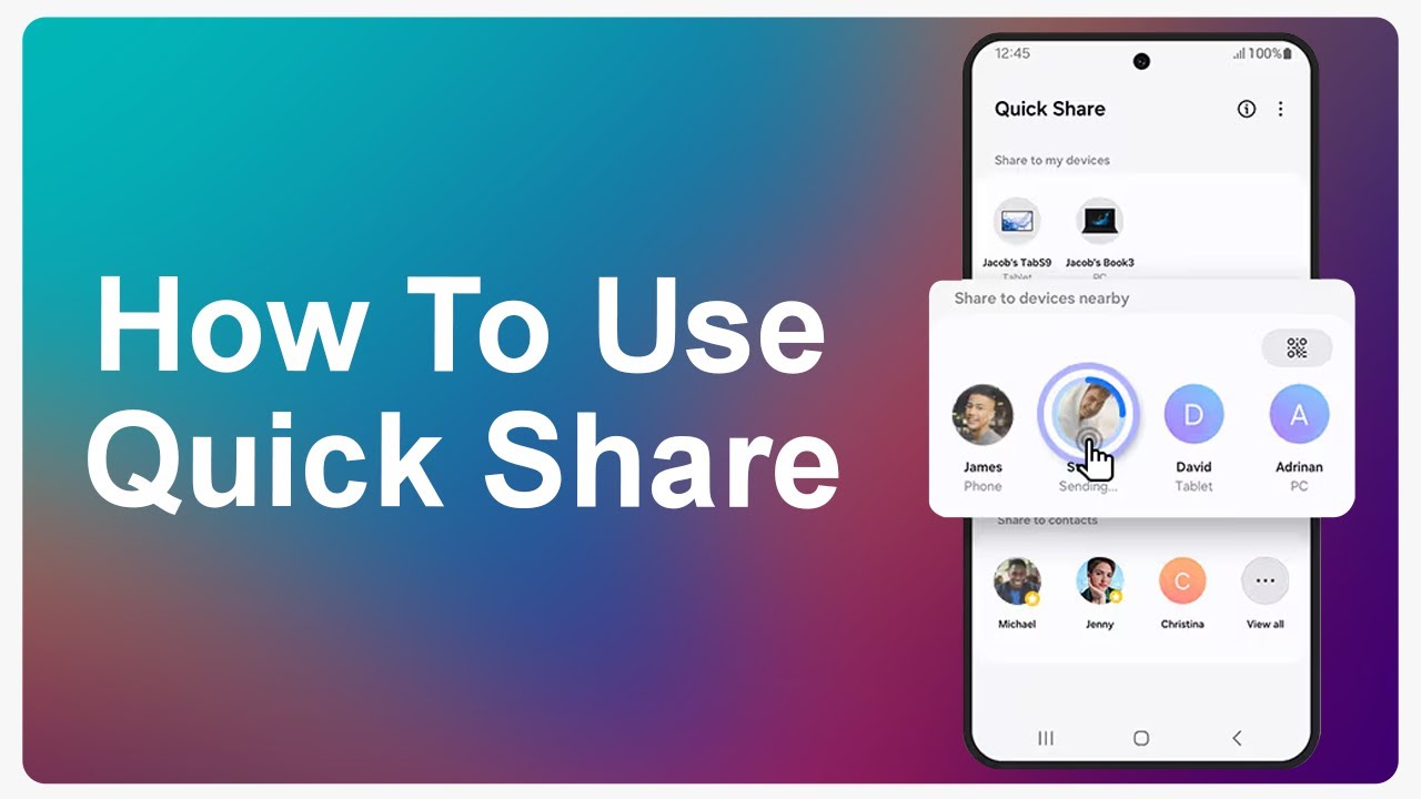 How To Share Files Using Quick Share On Samsung - YouTube