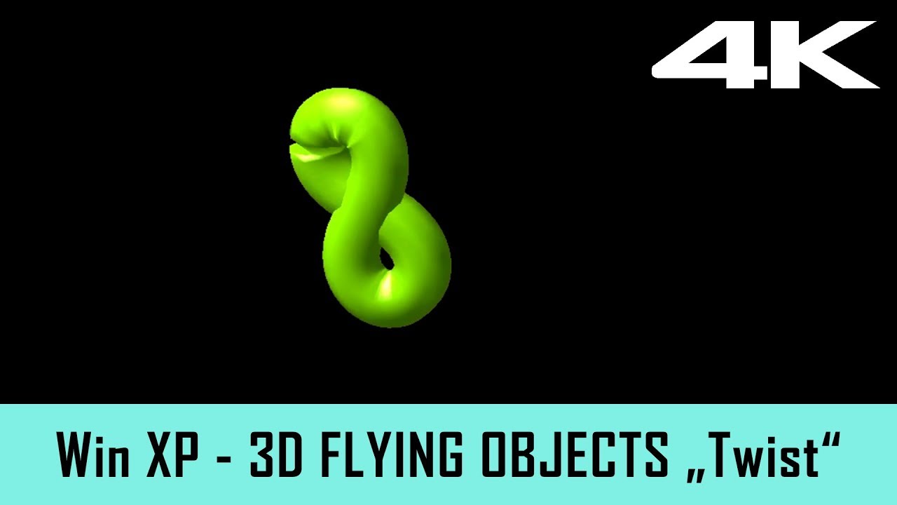 Windows XP Screensaver - 3D Flying Objekts "Twist" (4K) - YouTube