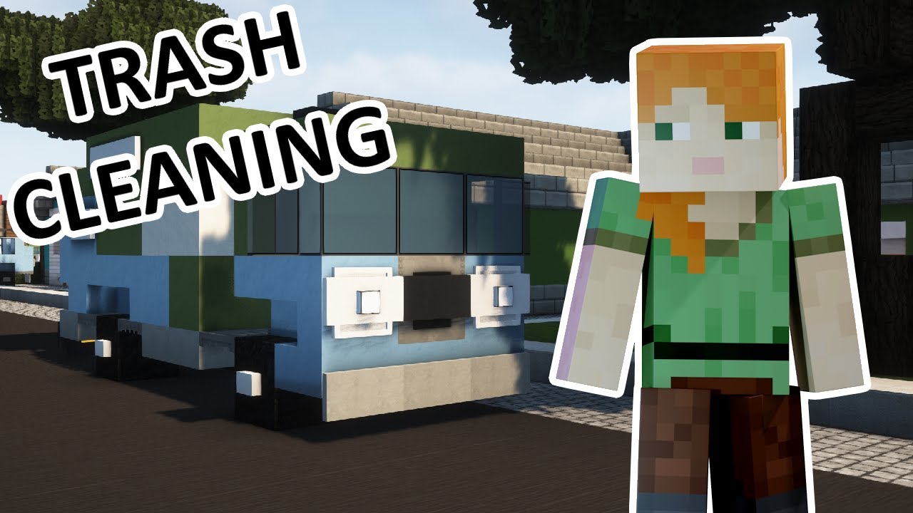 Minecraft | How to build a trash cleaning truck | vehicle tutorials ...