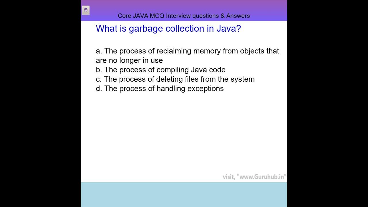Garbage collection in #java #quiz #shorts - YouTube
