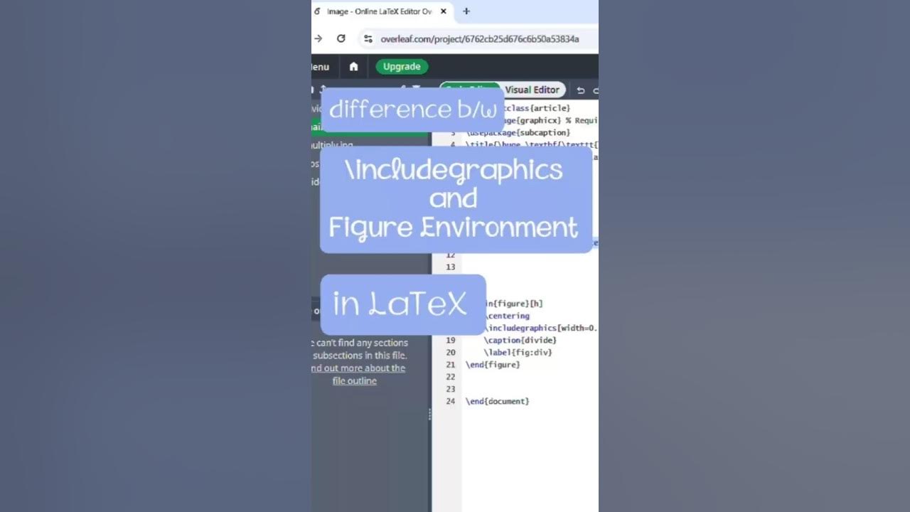 what is Difference between \includegraphics and Figure Environment in LaTeX #coding # ...