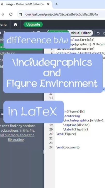 what is Difference between \includegraphics and Figure Environment in LaTeX #coding # ...