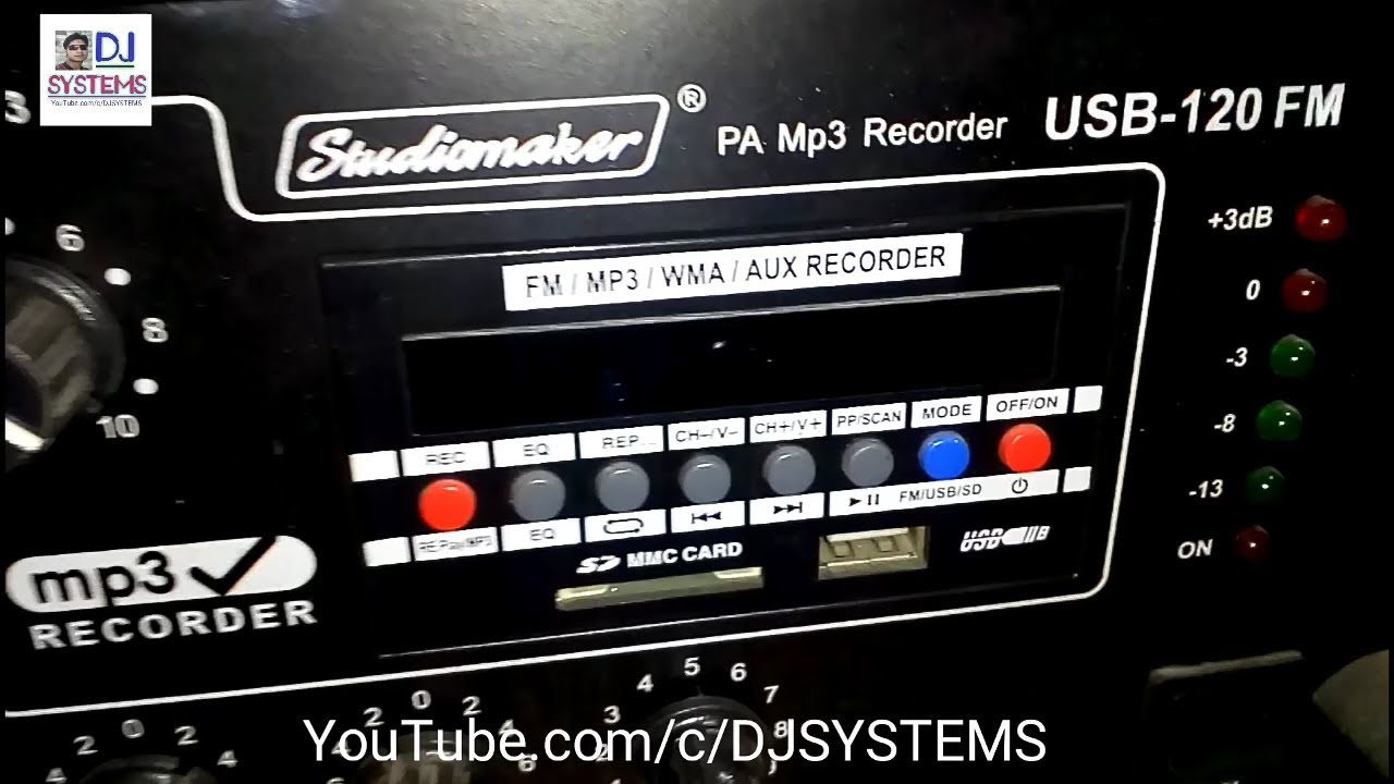 StudioMaker PA mp3 Recorder - YouTube